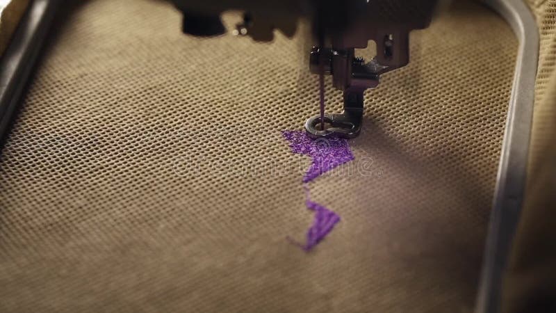 Embroidery Machine in Action. Needlework Animation Stock Footage ...