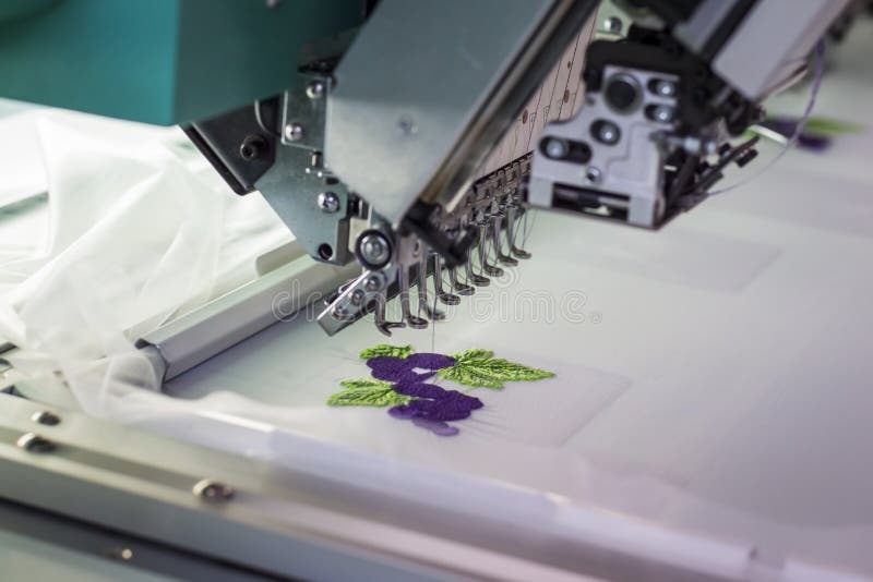 Embroidery Machine Embroider Stock Photo - Image of needle, fashion ...