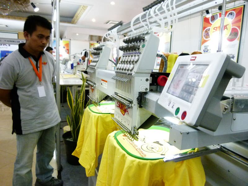 Embroidery machine editorial stock photo. Image of industrial - 72010068