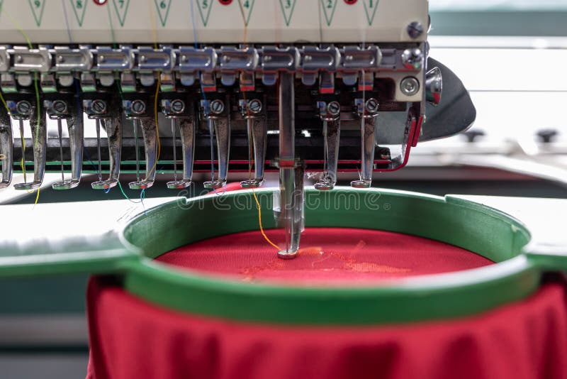 Embroidery Machine Needle in Textile Industry at Garment Manufacturers ...