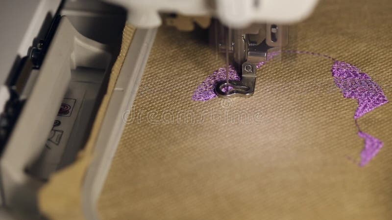 Embroidery Machine in Action. Needlework Animation Stock Footage ...