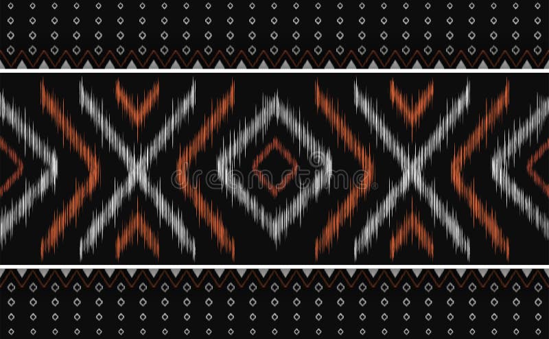 Embroidery Pattern Vector, Geometric Ethnic Handcraft Motif Background ...