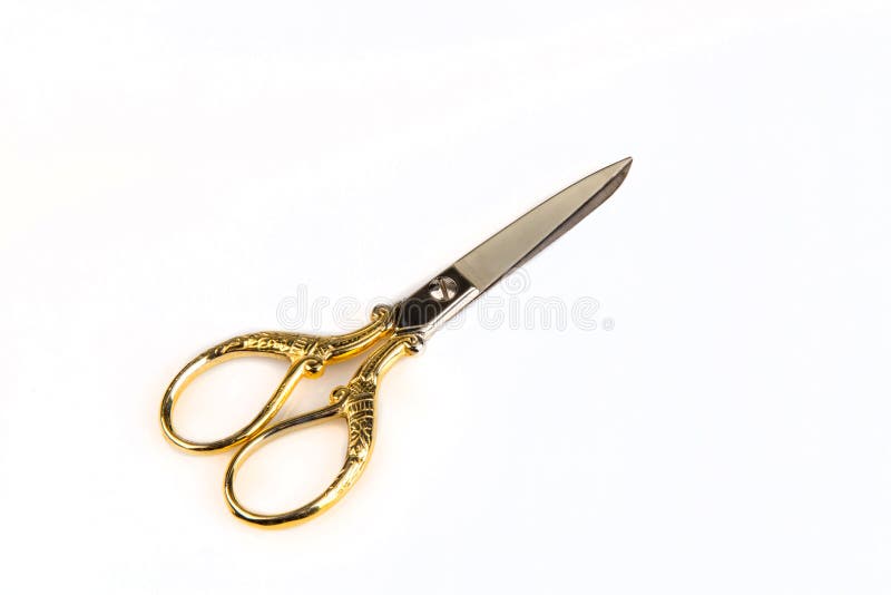 Embroidery Scissors Isolated on a White Background Stock Image - Image ...