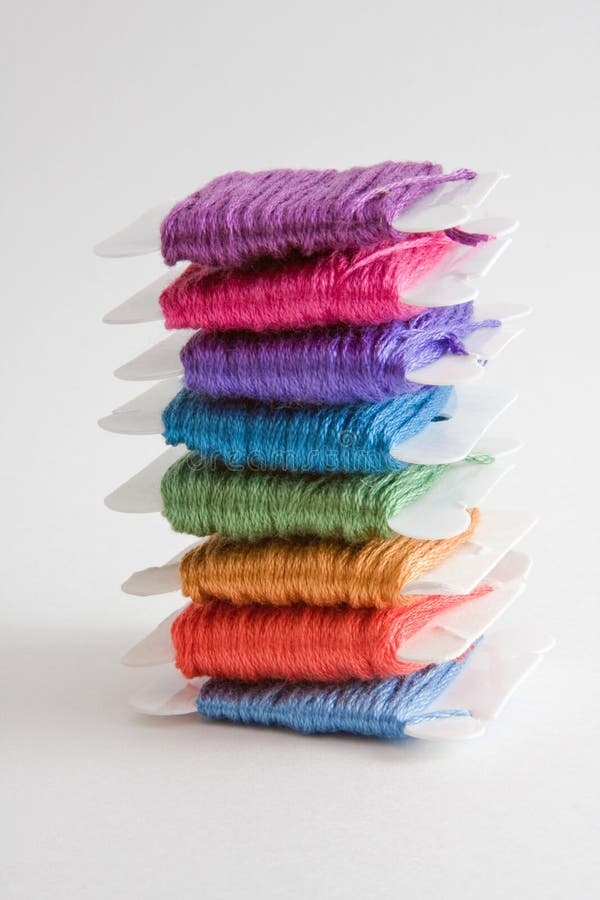 Embroidery Thread stock image. Image of blue, yellow, cross - 2252089