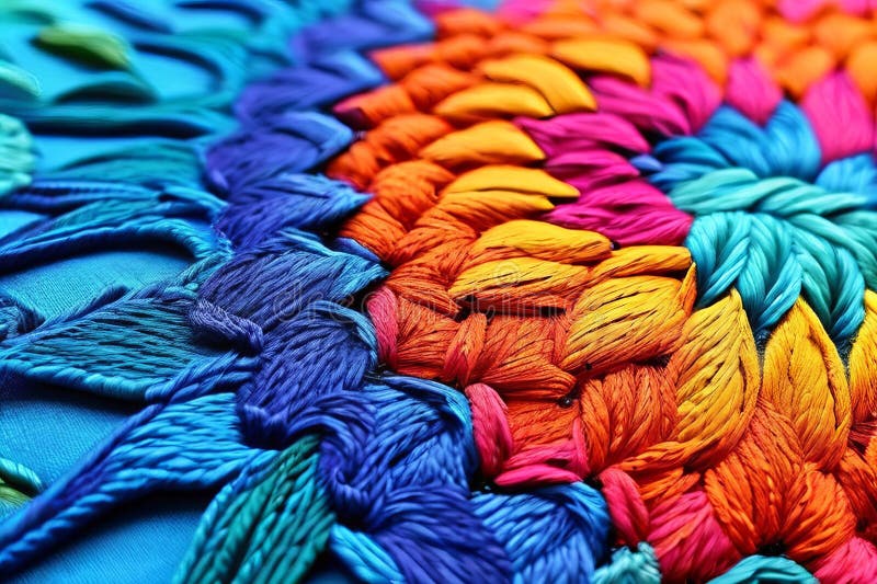 Embroidery Thread Patterns Simulate Embroidery Patterns for a Ta Stock ...