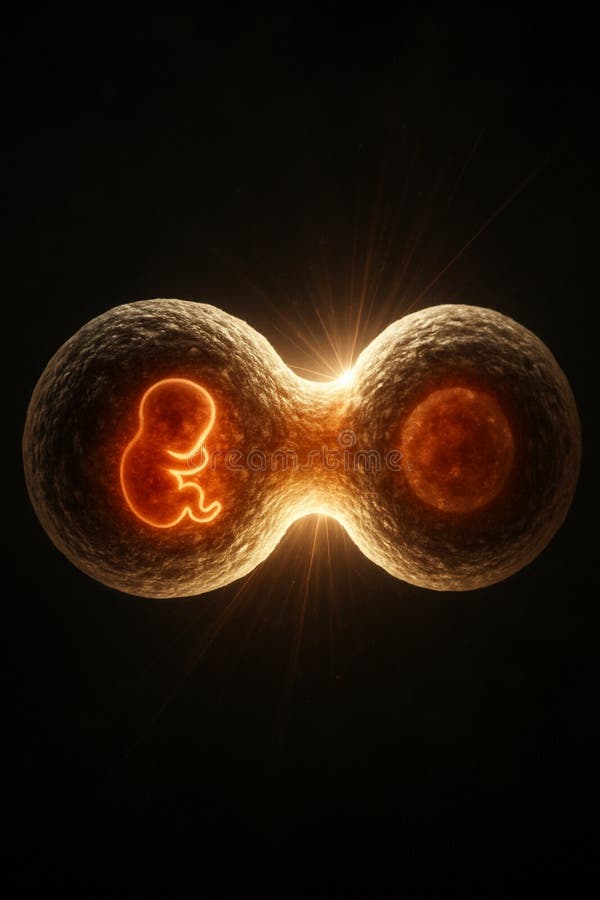 Embryo Cloning Illustration Inside Splitting Cell Stock Illustration ...