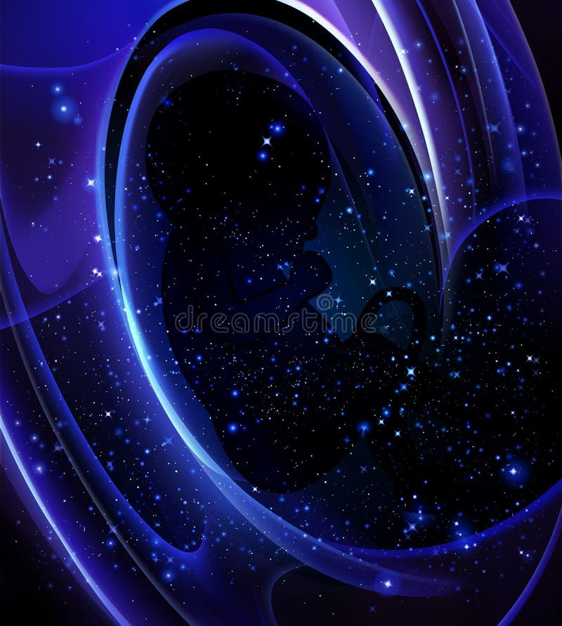 Embryo in space stock illustration. Illustration of bizarre - 53912770