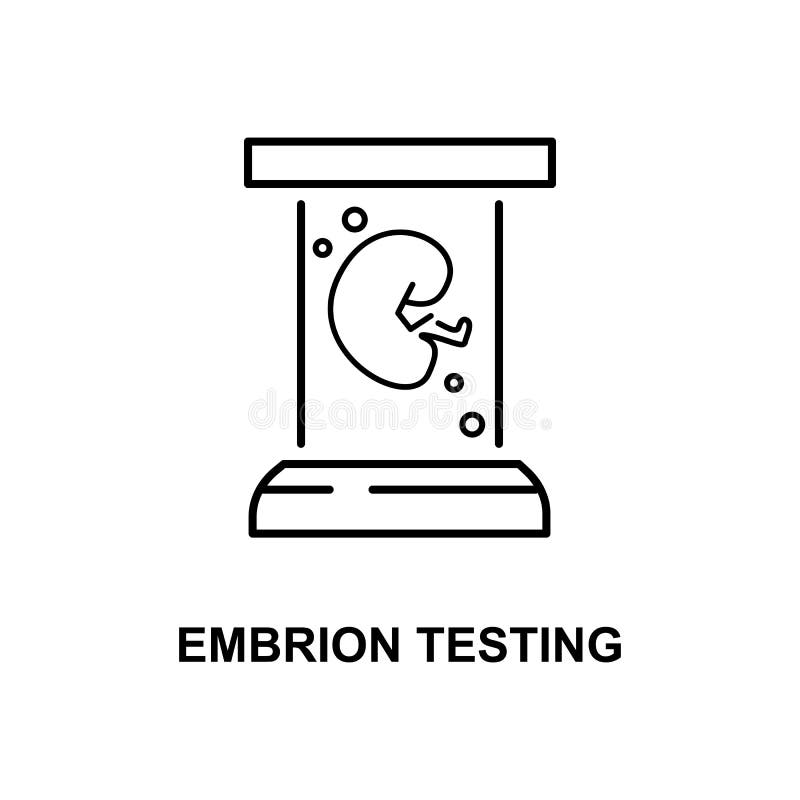 Embryo Testing 2 Colored Line Icon. Simple Colored Element Illustration ...