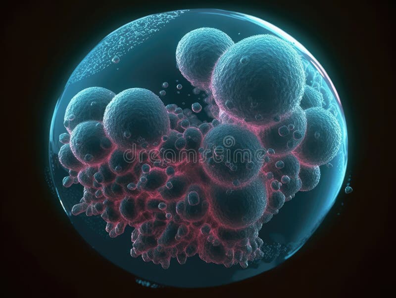 Embryon with eight cells stock illustration. Illustration of ...