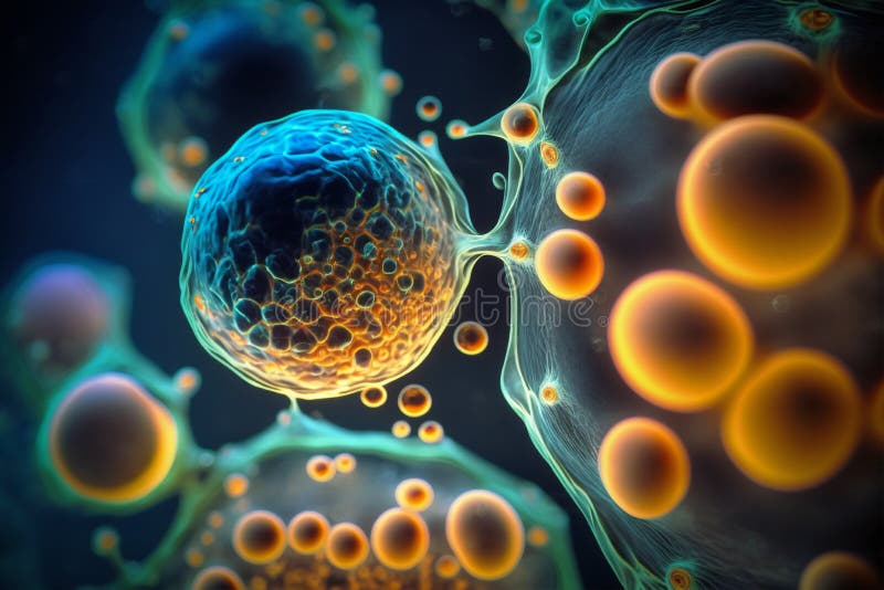 Embryonic Stem Cells 3d Under a Microscope Stock Illustration ...