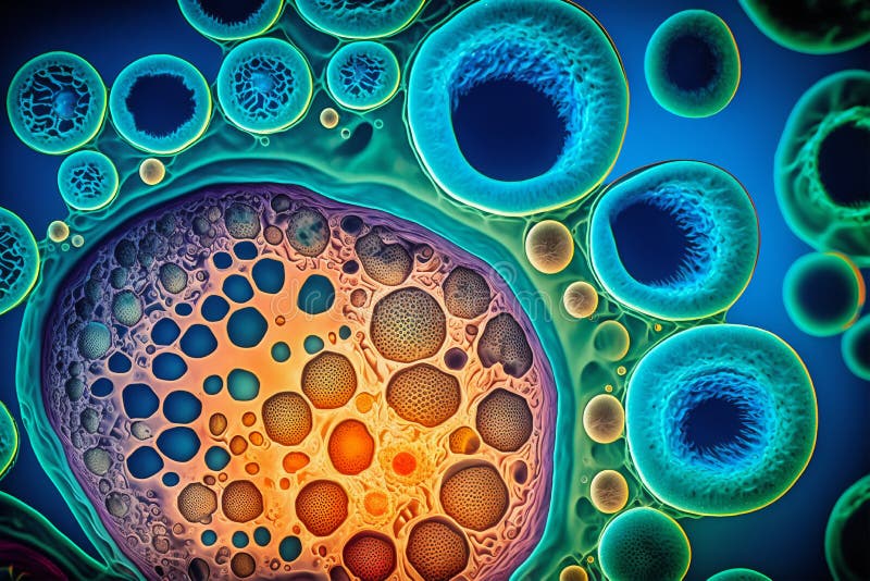 Embryonic Stem Cells 3d Under a Microscope Stock Illustration ...