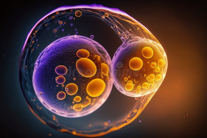 Embryonic Stem Cells 3d Under a Microscope Stock Illustration ...