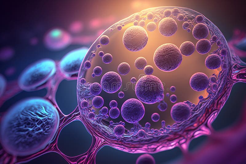 Embryonic Stem Cells 3d Under a Microscope Stock Illustration ...