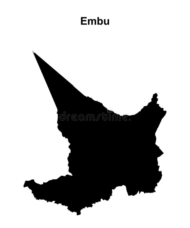 Embu outline map stock illustration. Illustration of county - 360470151