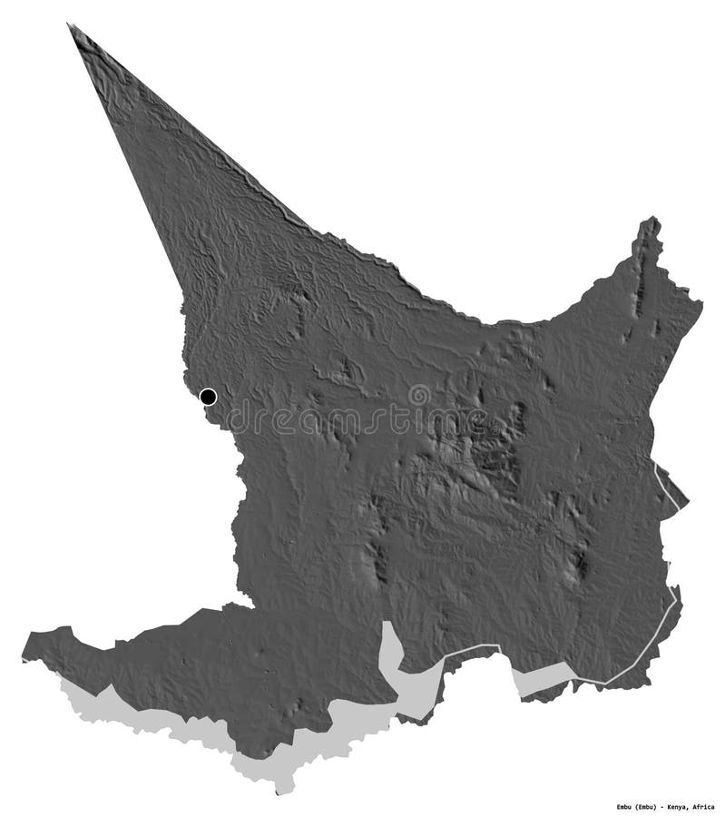 Embu, County of Kenya, on White. Bilevel Stock Illustration ...