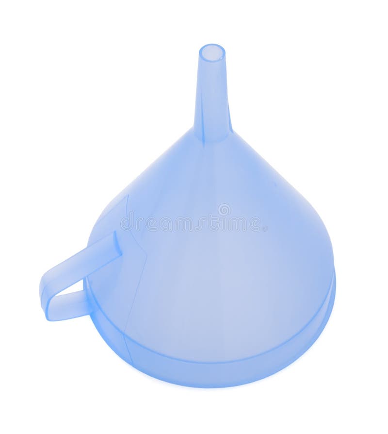 Embudo Azul Aislado Sobre Blanco Foto de archivo - Imagen de doméstico ...