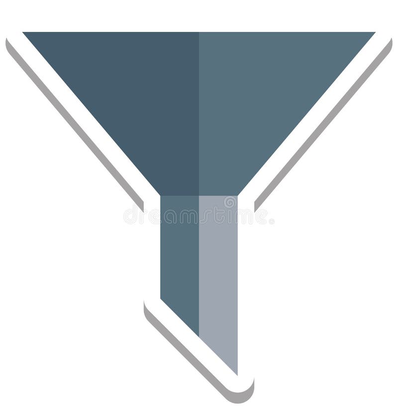 Embudo, Icono Del Vector Del Filtro Stock de ilustración - Ilustración ...