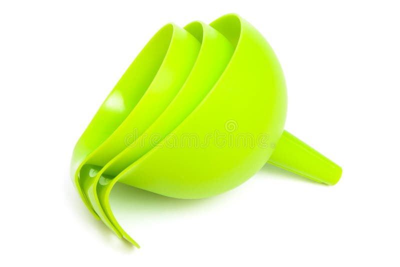Embudos verdes imagen de archivo. Imagen de aislado, blanco - 80340799