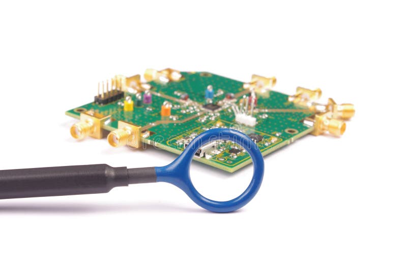 EMC Engineer Analyzing PCB Using Near-field Probe Stock Photo - Image ...