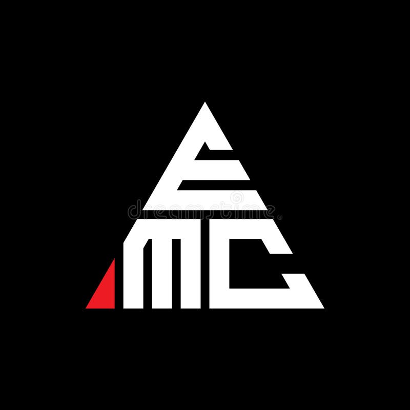 EMC Triangle Letter Logo Design with Triangle Shape. EMC Triangle Logo ...
