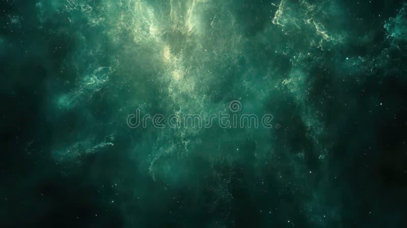 Emerald Abyss Cosmic Clouds and Stardust Veil of Deep Space Beauty ...