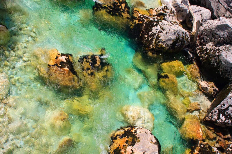 Emerald alpine river stock image. Image of mountain, mountains - 14696645