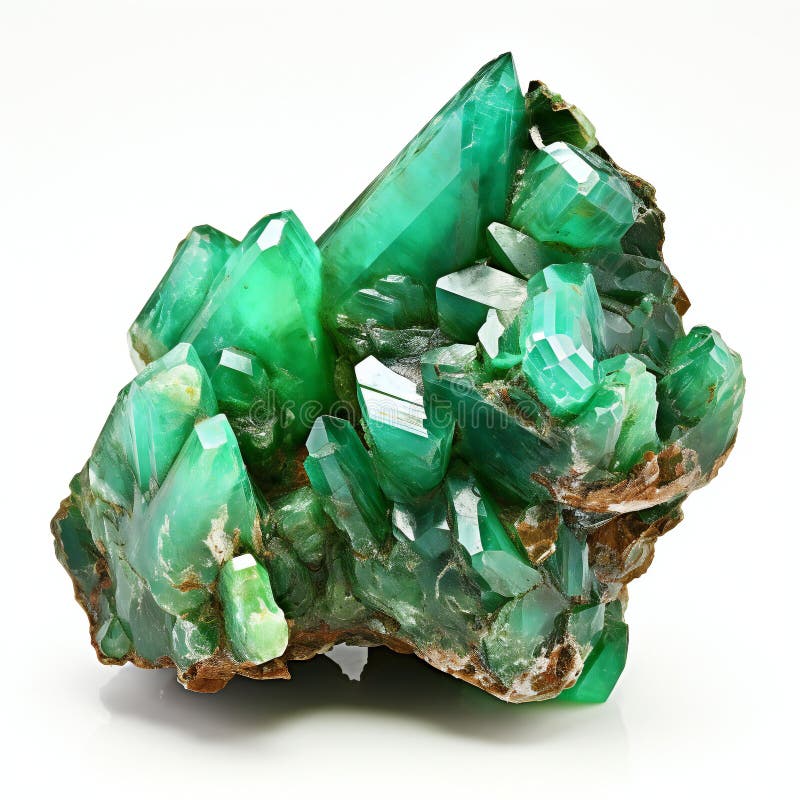 Emerald Chalcedony Quartz Semigem Geological Mineral Isolated Stock ...