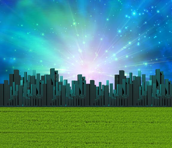 Emerald city stock image. Image of large, corporate, downtown - 22760309