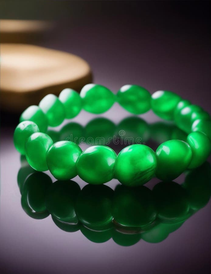 Emerald Color Jade Bracelet Illustration Stock Illustration ...