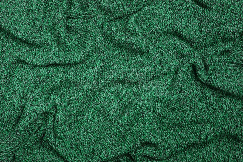 Emerald Color Knitted Woolen Fabric Texture Stock Image - Image of mint ...