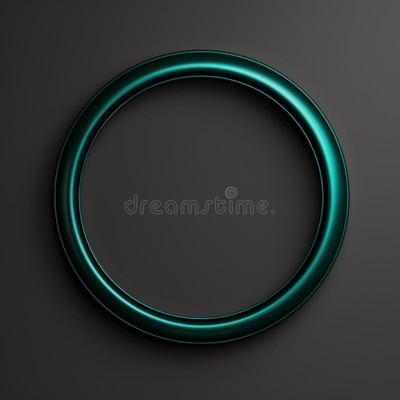 Emerald Crystal Minimalistic Round Picture Frame. Stock Illustration ...