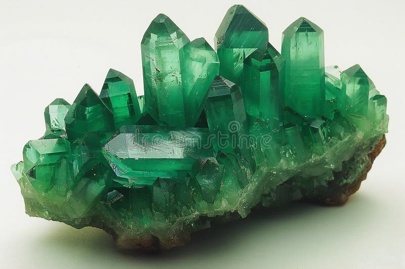 Emerald Crystal on White Background, Studio Shot, High Resolution ...