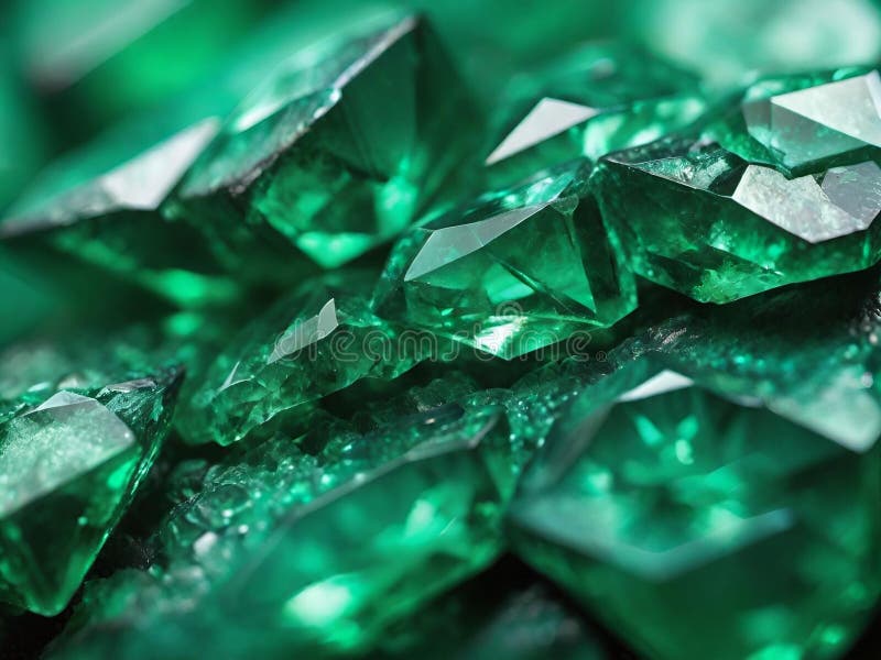 Emerald Crystals As Natural Background Stock Illustration ...