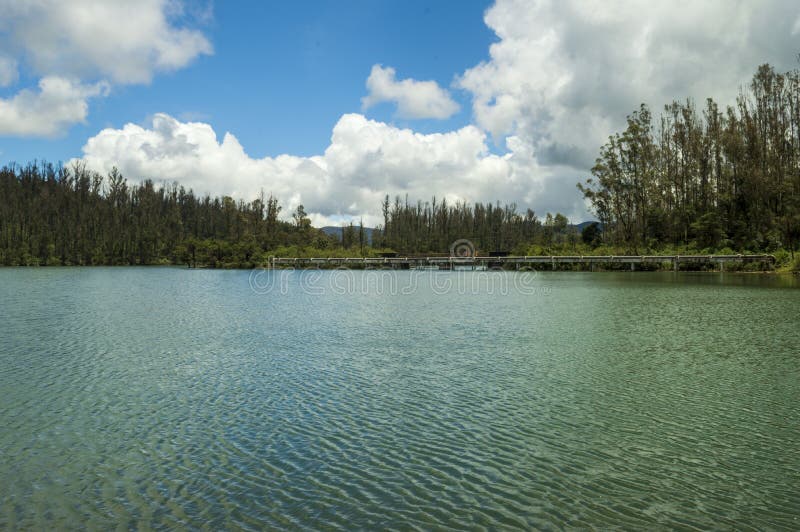 Emerald Dam Water Interconnected with Another Dam Water in the Bridge ...