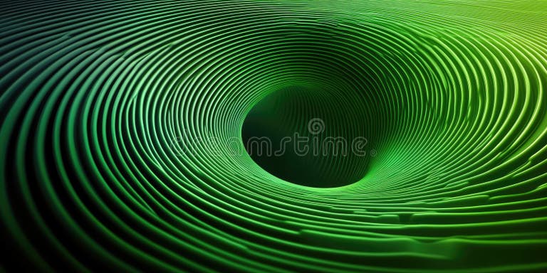Emerald Data Streams: Abstract Green Lines Flow and Intertwine Over a ...