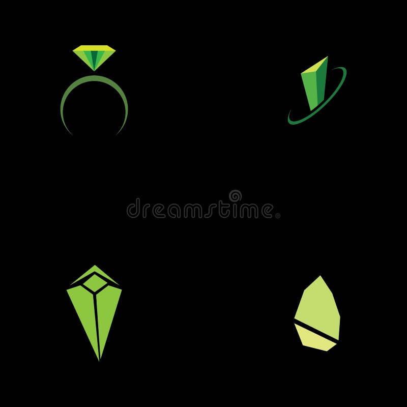 Emerald Diamond Logo Vector Icon Illustration Stock Vector ...