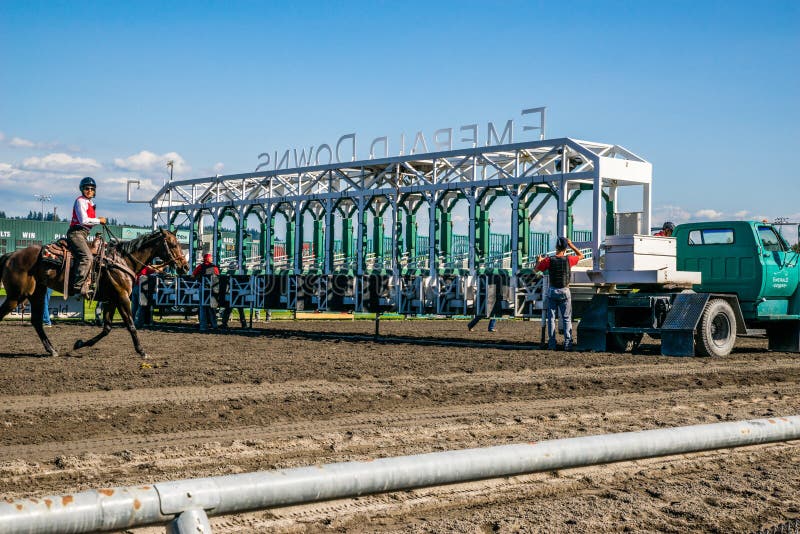 Horse Race Track Emerald Downs Editorial Photography - Image of design ...