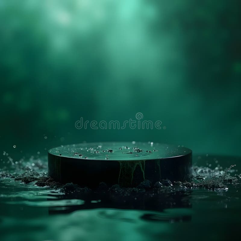 Emerald Dream: Elegance in Motion on Black Acrylic Base Stock ...