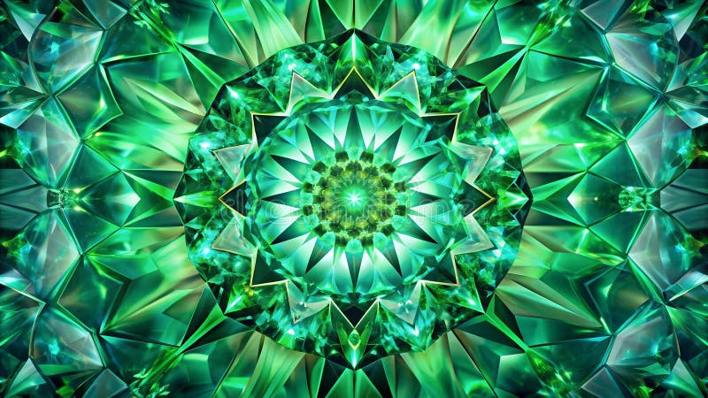 Emerald Dreams: a Symphony of Green Crystal Reflections AI Generated ...