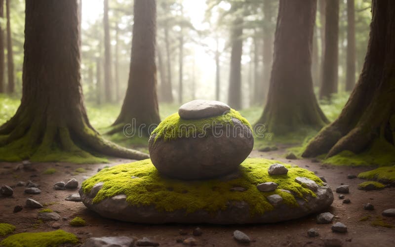 Emerald Enchantment: a Vibrant Display of Nature’s Artistry in the Wilderness Stock Illustration ...