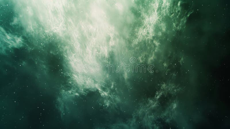 Emerald Galaxy: Cosmic Nebula Starfield Abstract Background Texture ...
