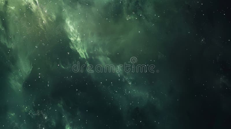 Emerald Galaxy: Deep Space Nebula Background Texture, Cosmic Green ...
