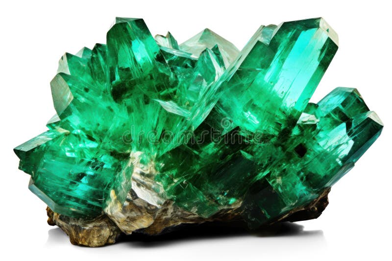 Emerald is Gemstone, Png File of Isolate Precious Stone with Shadow on ...