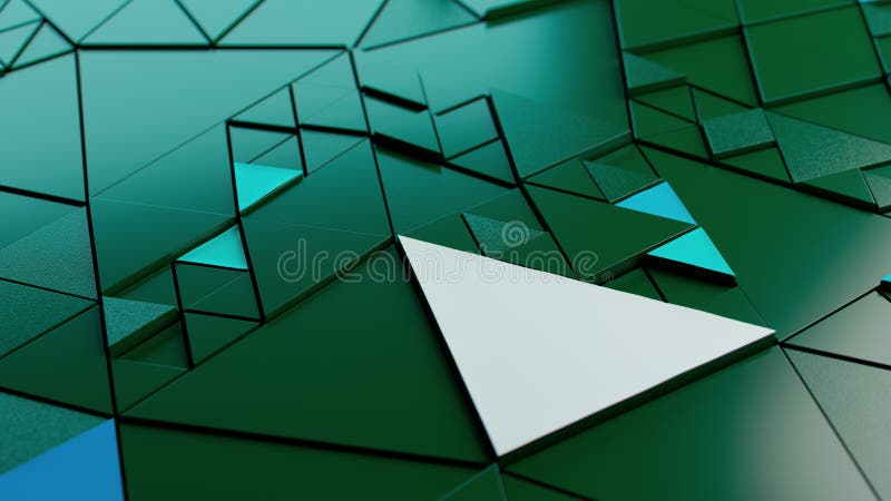 Emerald Geometry: a Dance of Triangles and Polygons Stock Image - Image ...