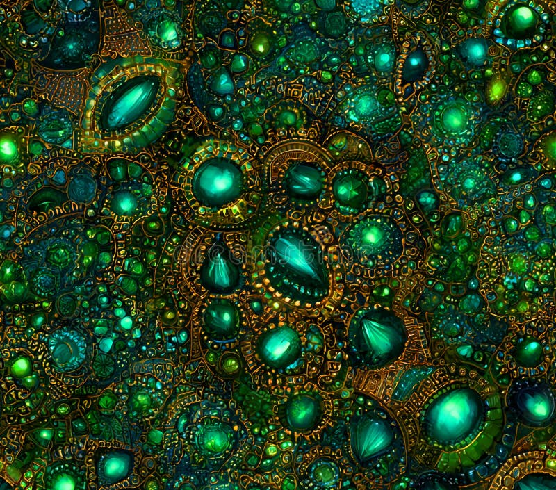 Emerald and Gold Jewel Texture Luxurious Green Gem Background Stock ...
