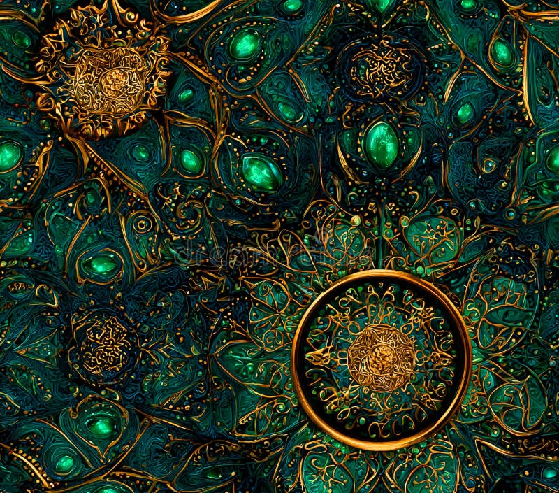 Emerald and Gold Jewel Texture Luxurious Green and Gold Metallic ...