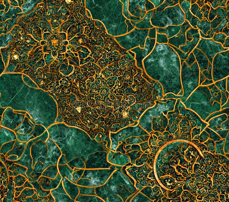 Emerald Gold Luxurious Marble Texture Background for Design Projects ...