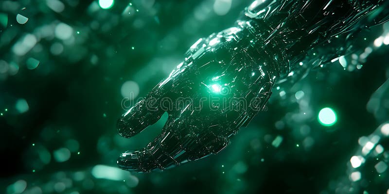 Emerald Green Abstract Background Glowing Hand Texture Stock ...