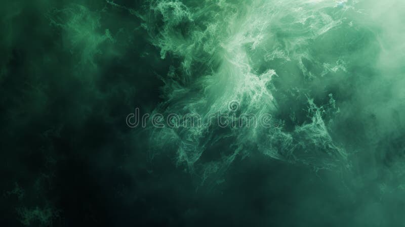 Emerald Green Abstract Background: Swirling Smoke Effect, Fantasy Texture, Modern Design Stock ...