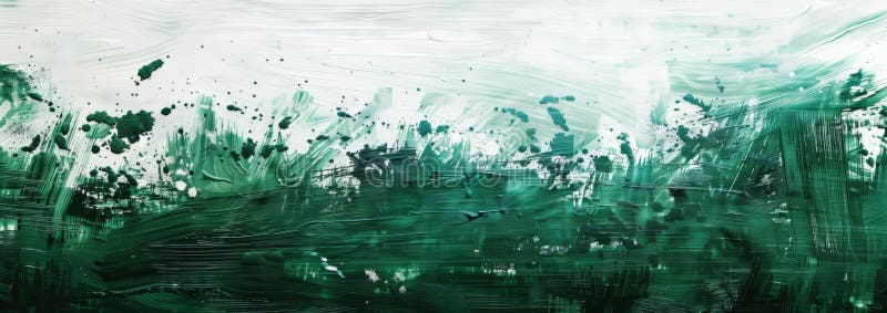 Emerald Green Abstract Painting, Brush Strokes, Acrylic Texture ...